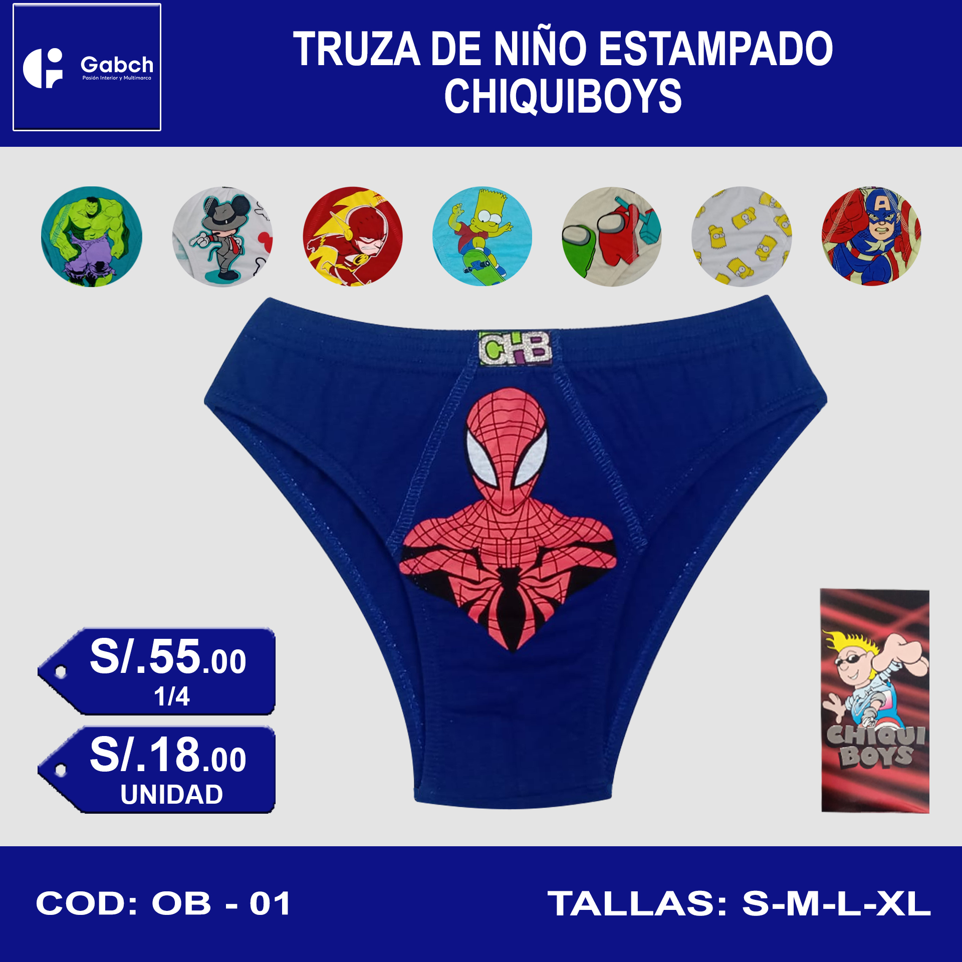 Trusas y boxers de niños – Gabch